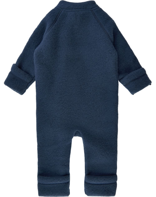 Mikk-Line Baby Woll-Overall Merinowolle gebürstete Wolle blue nights ...