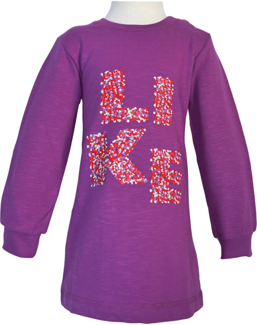 Minymo Dress RONJA 12 fuchsia melange shop online at Papiton.
