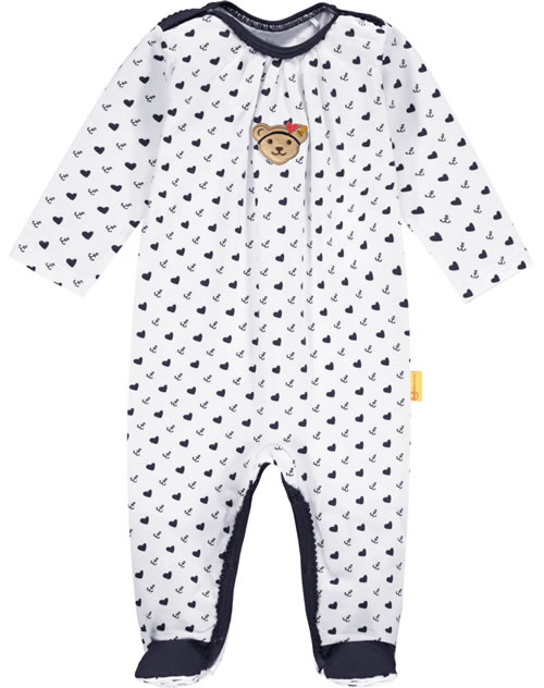 Steiff Strampler Langarm MARINE AIR Baby Girls steiff navy kaufen ...