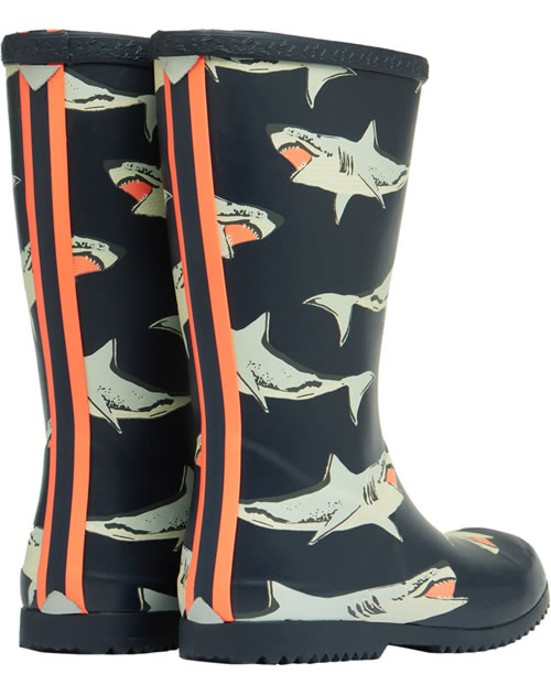 Tom Joule Wellingtons JNR ROLL UP WELLY navy sharks shop online at Papiton.
