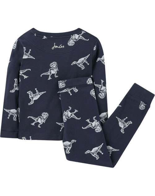 Tom Joule Schlafanzug Pyjama Glow in the dark DINO SNOOZE navy kaufen ...