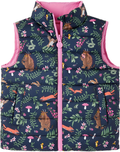 Tom Joule Gilet réversible THE GRUFFALO FLIP IT blue floral