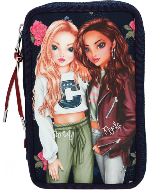 TOPModel trousse avec trois rayon et crayons WINTERY BLOSSOM 11222