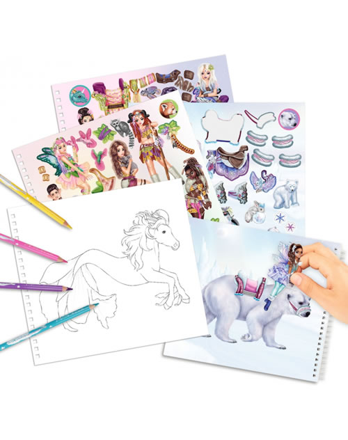 TOPModel Malbuch- und Stickerbuch Create your Fantasy Friends 12072 ...
