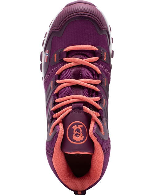 Trollkids Kids Hiking Shoes RONDANE HIKER MID mulberry/peach shop ...