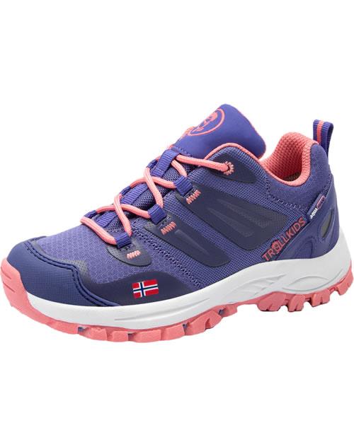 Trollkids Wanderschuhe KIDS RONDANE HIKER LOW dark purple/coral rose ...
