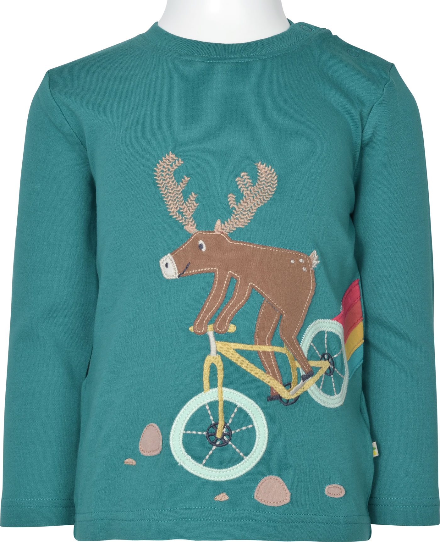 Frugi T-Shirt Langarm ADVENTURE APPLIQUE TOP deep spruce moose kaufen ...