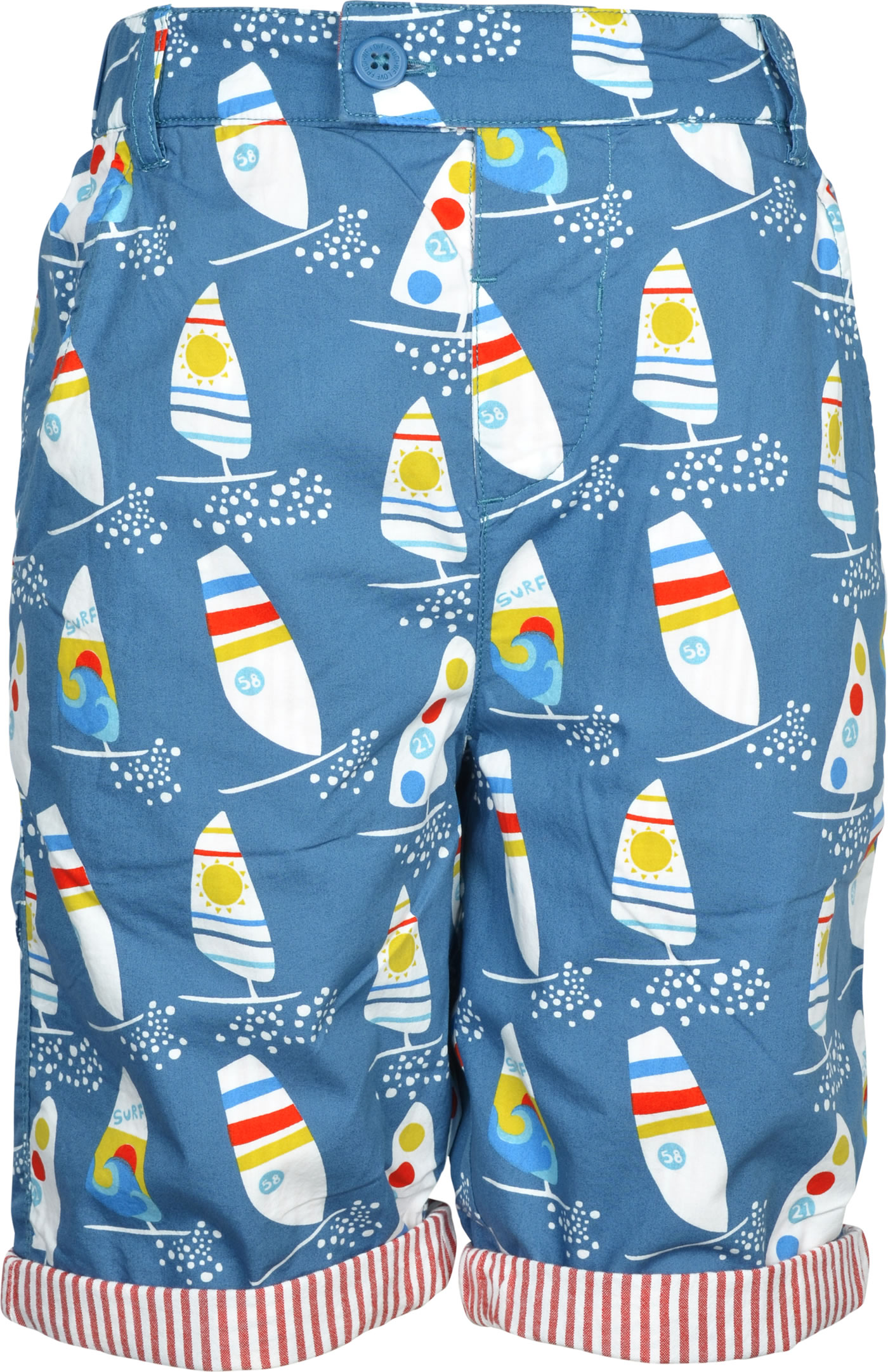 Frugi Wende-Shorts REUBEN RIDE THE WAVES steely blue kaufen | papiton.de