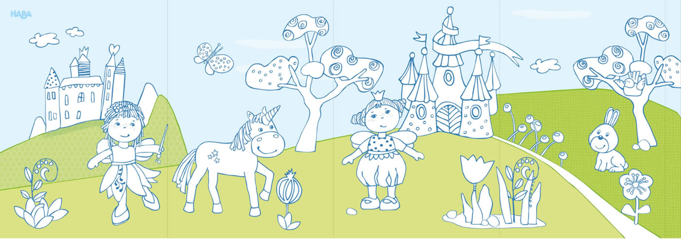 HABA Kreativ Kids - Ausklapp-Poster-Malbuch Feen kaufen | papiton.de
