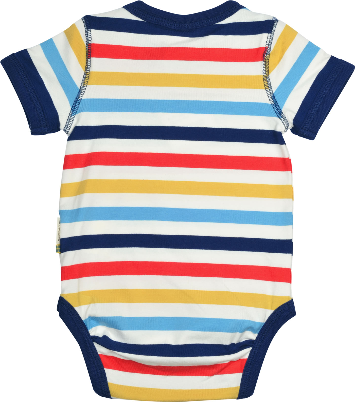 Maxomorra Baby-Body Kurzarm STRIPE MILK bunt GOTS kaufen | papiton.de