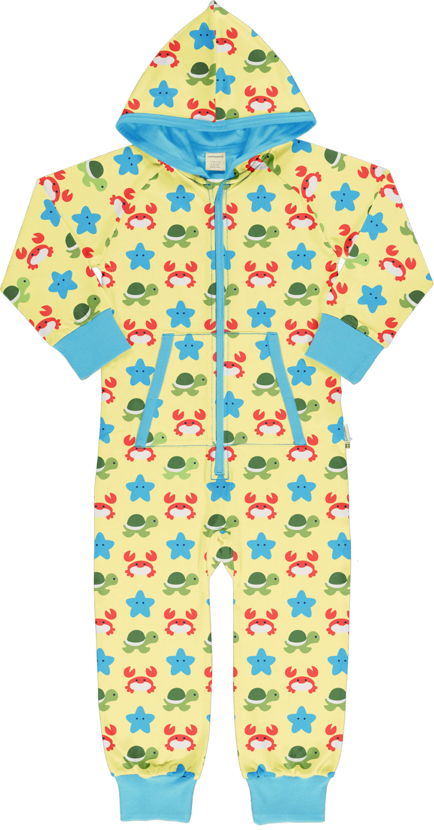 Maxomorra Overall mit Kapuze BEACH BUDDIES gelb GOTS kaufen | papiton.de