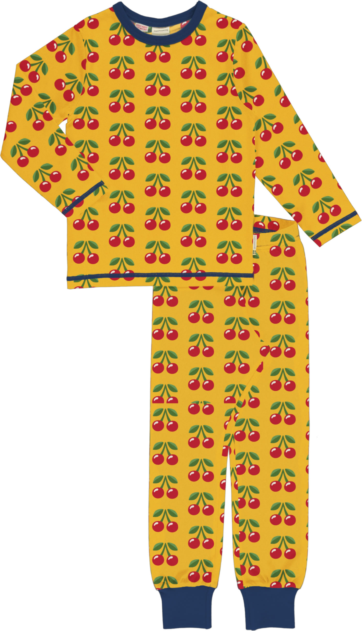 Maxomorra Pyjama lang CHERRY gelb kaufen | papiton.de