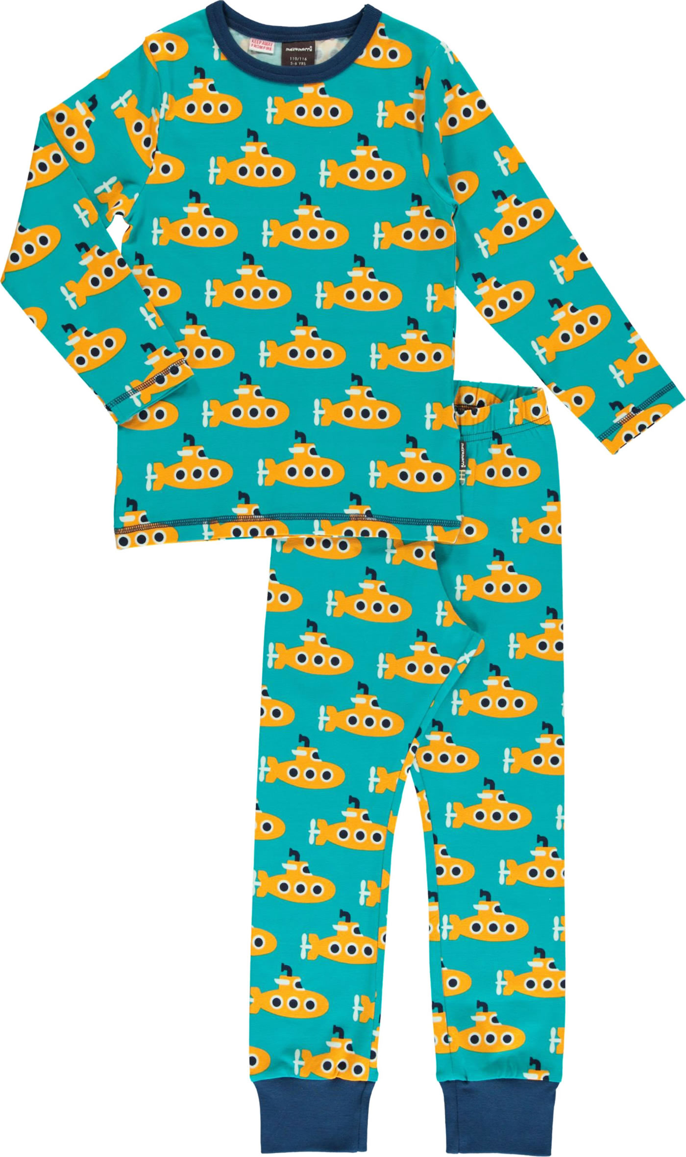 Maxomorra Pyjama lang CLASSIC SUBMARINE blau kaufen | papiton.de