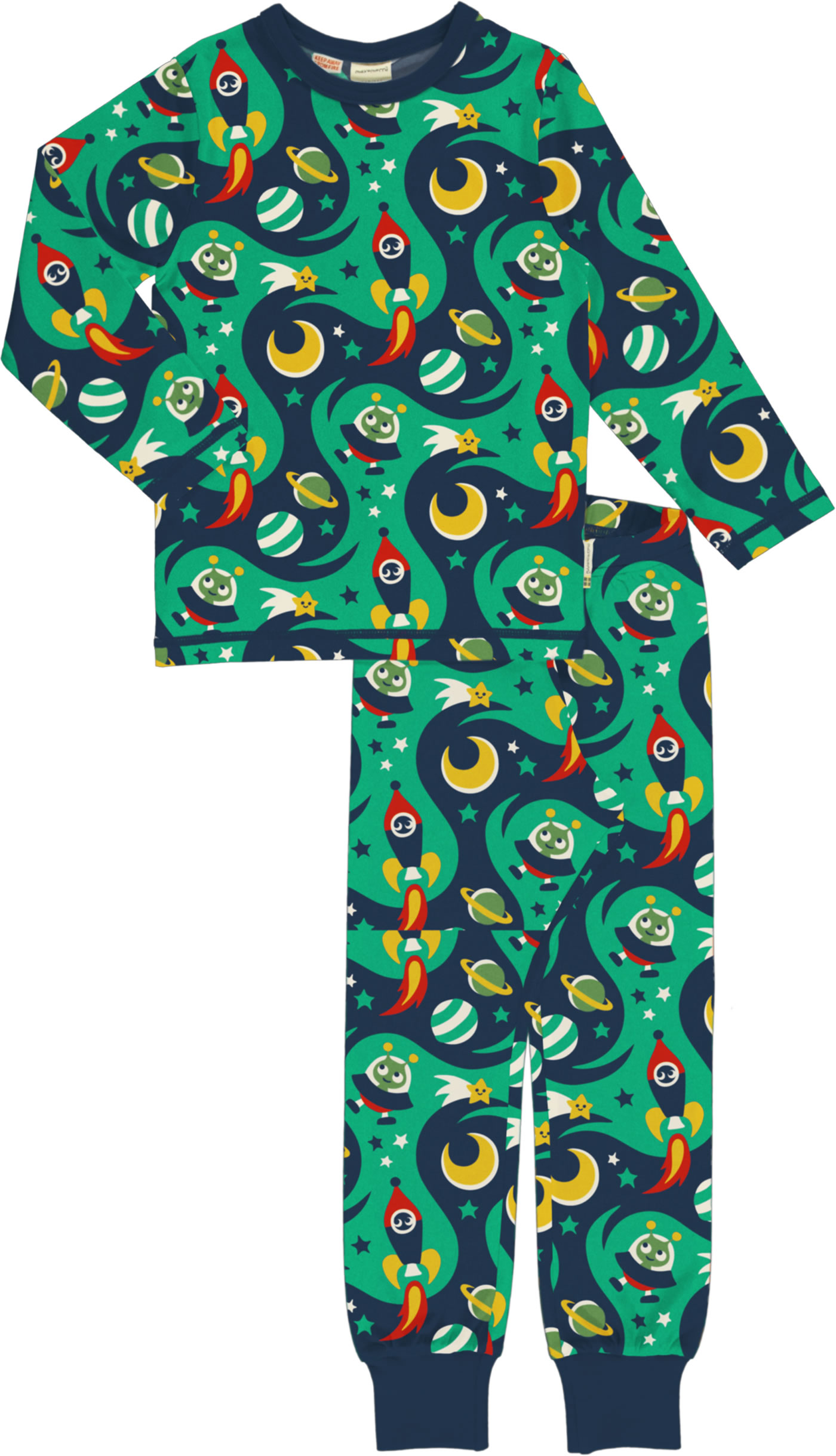 Maxomorra Pyjama lang SPACE blau kaufen | papiton.de