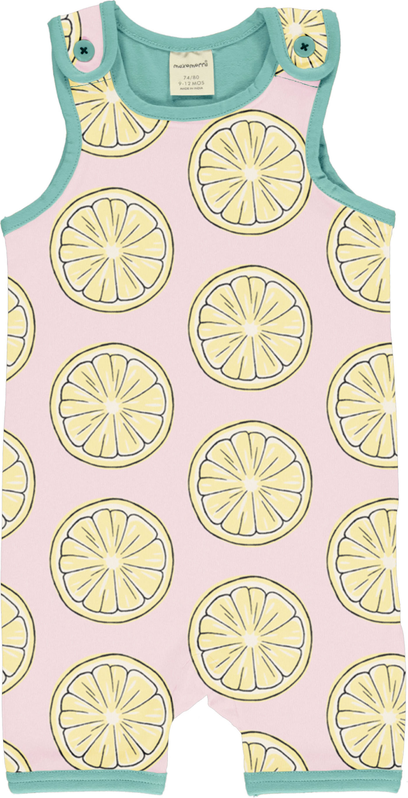 Maxomorra Strampler Spieler kurz FRESH LEMON rosa GOTS kaufen | papiton.de