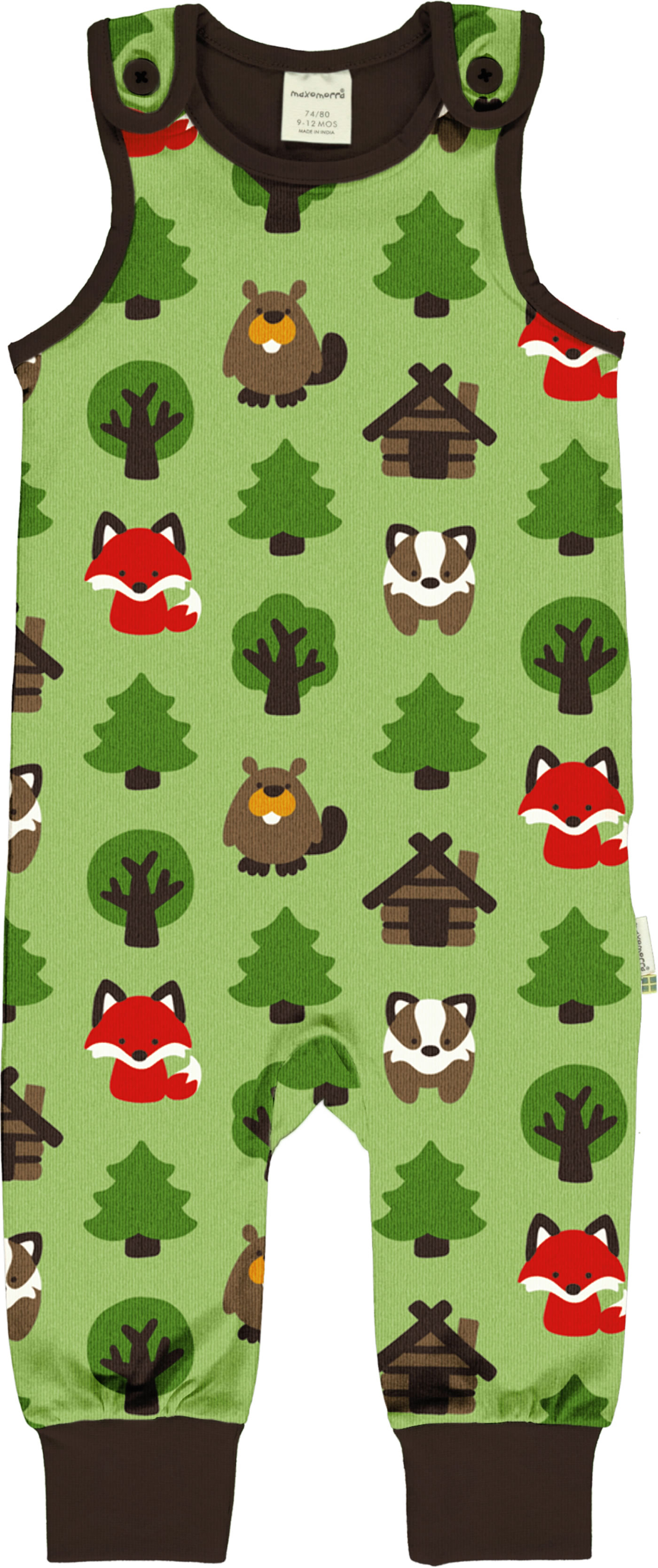 Maxomorra Playsuit GREEN FOREST green shop online at Papiton.