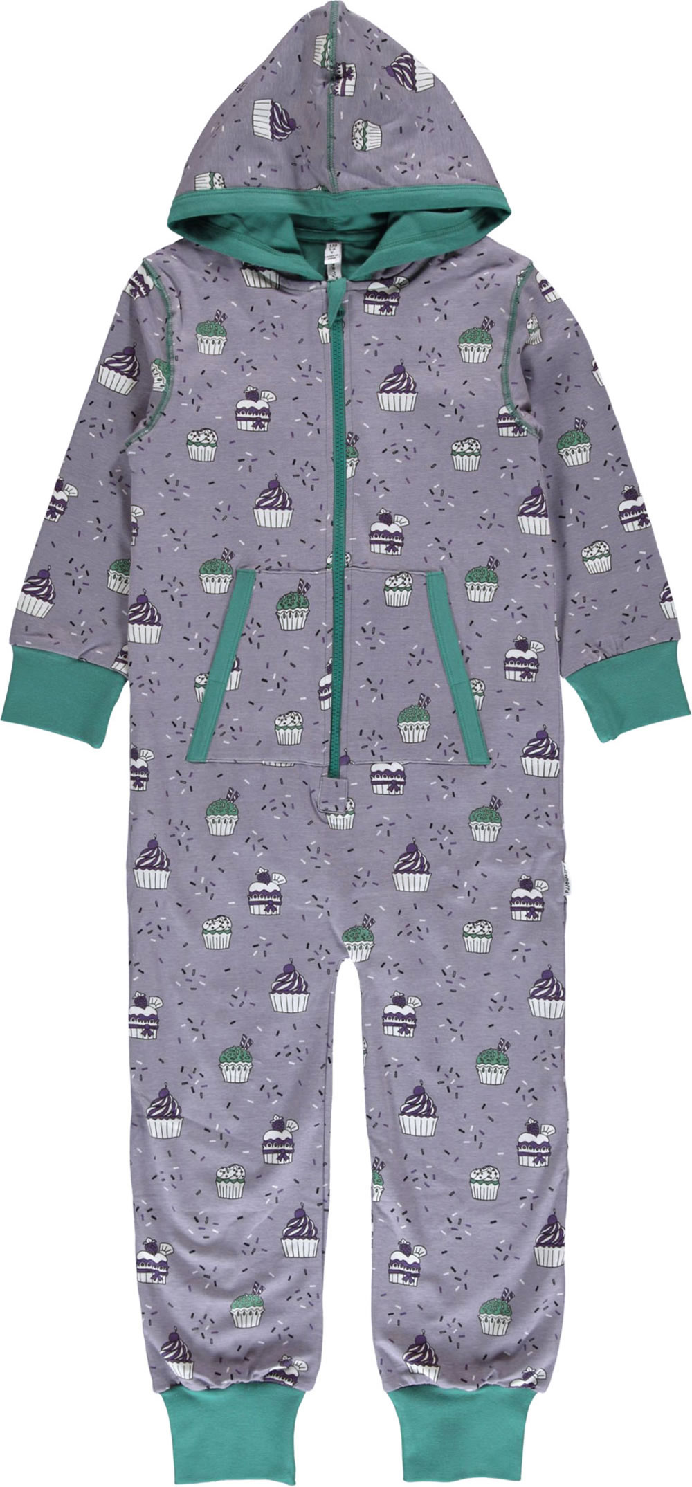 Maxomorra Sweat-Overall mit Kapuze CUPCAKE lila/petrol kaufen | papiton.de