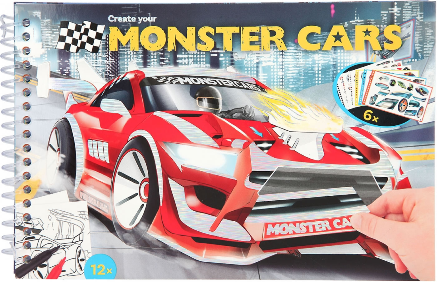 Monster Cars Pocket colouring book Create your Monster Cars with ...