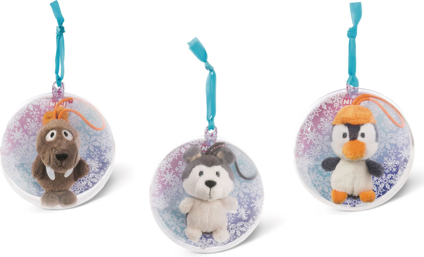 Nici Plush with Loop 7 cm in decorative ball Winter Adventure 45764 ...
