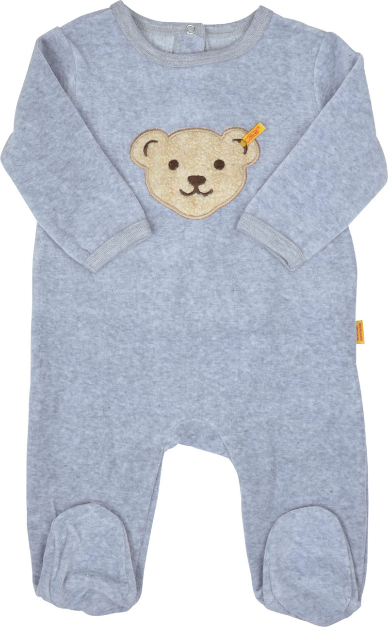 Steiff Strampler Langarm BASIC Teddy softgrey melange 0002892-8200 ...