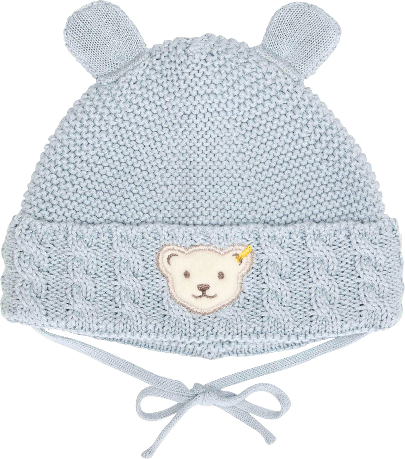 Steiff Baby-Mütze m.Bindeband BASIC BABY WELLNESS celestial blue kaufen ...