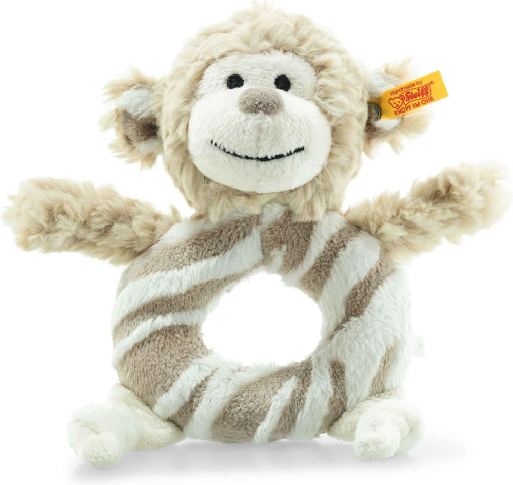 Steiff Greifring / Rassel Affe Bingo 14 cm hellbraun/creme kaufen ...