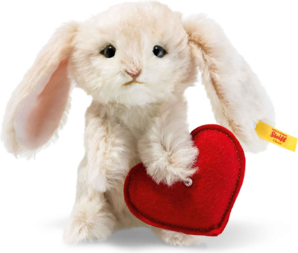 Steiff Hase mit Herz 14 cm Mohair creme aufwartend 033506 kaufen ...