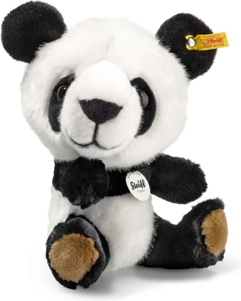 Steiff panda Tom 22 cm blanc/noir assis 064845