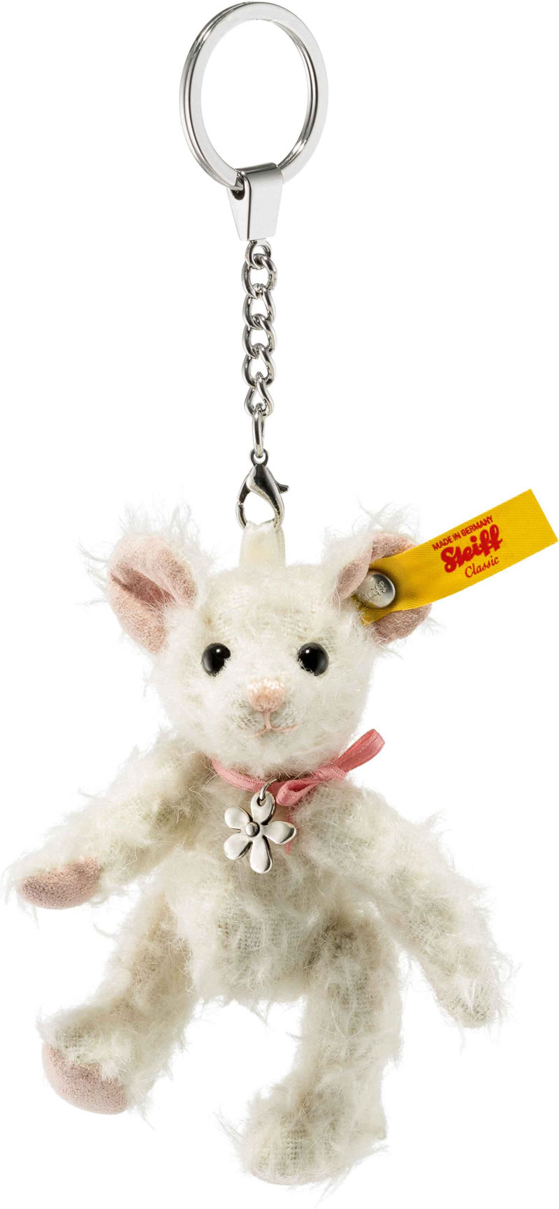 Steiff Schlüsselanhänger Maus Tiny 10 cm Mohair weiß 040313 kaufen ...