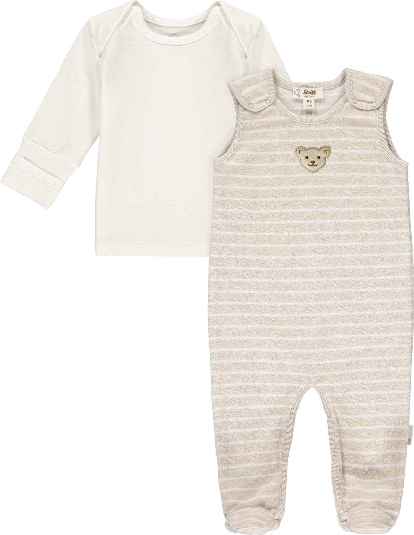 Steiff Set Strampler und Shirt BEAR HUGS Velour sandshell kaufen ...