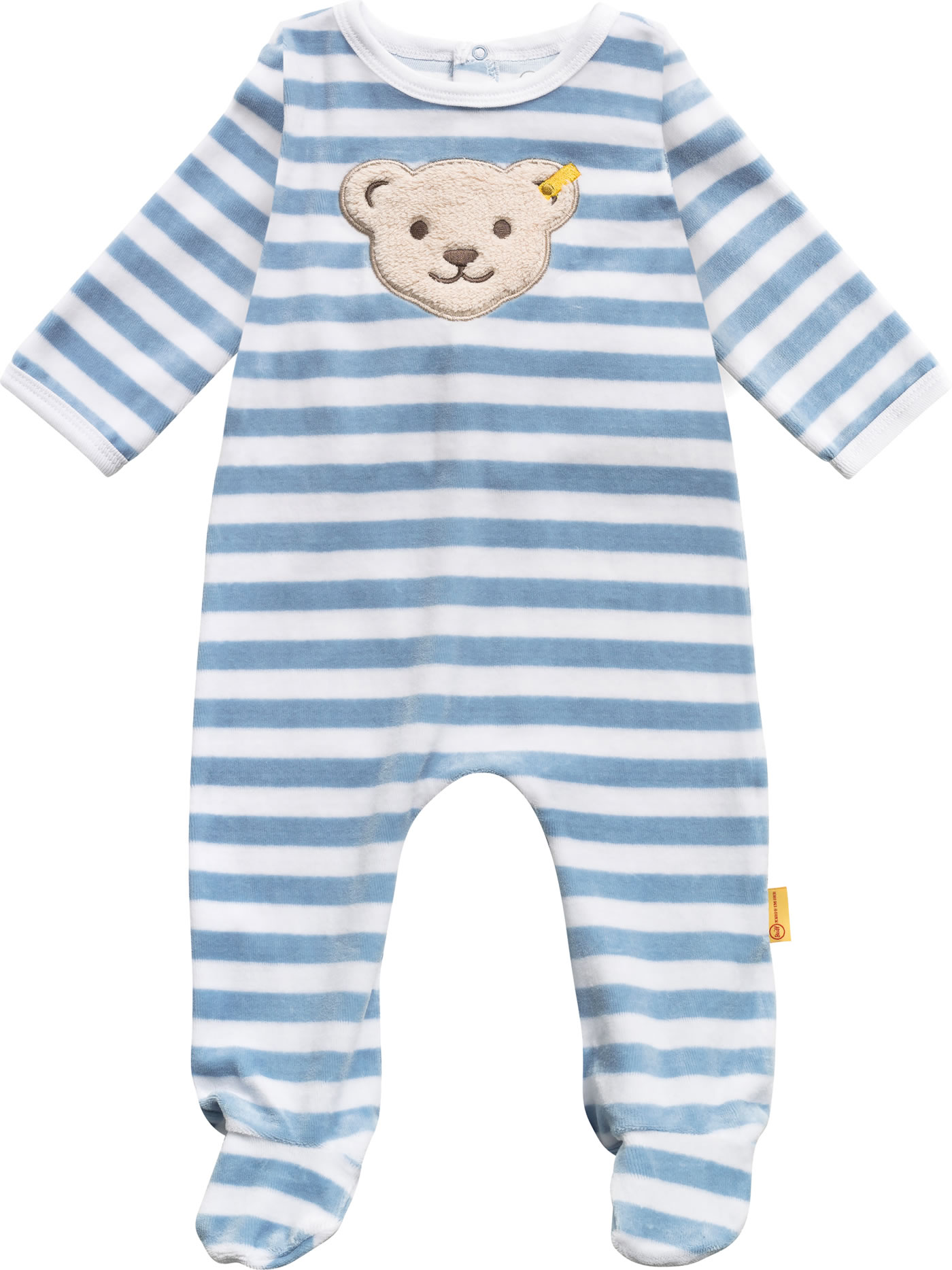 Steiff Strampler Langarm Velour BASIC cerulean 0021219-6053 kaufen ...