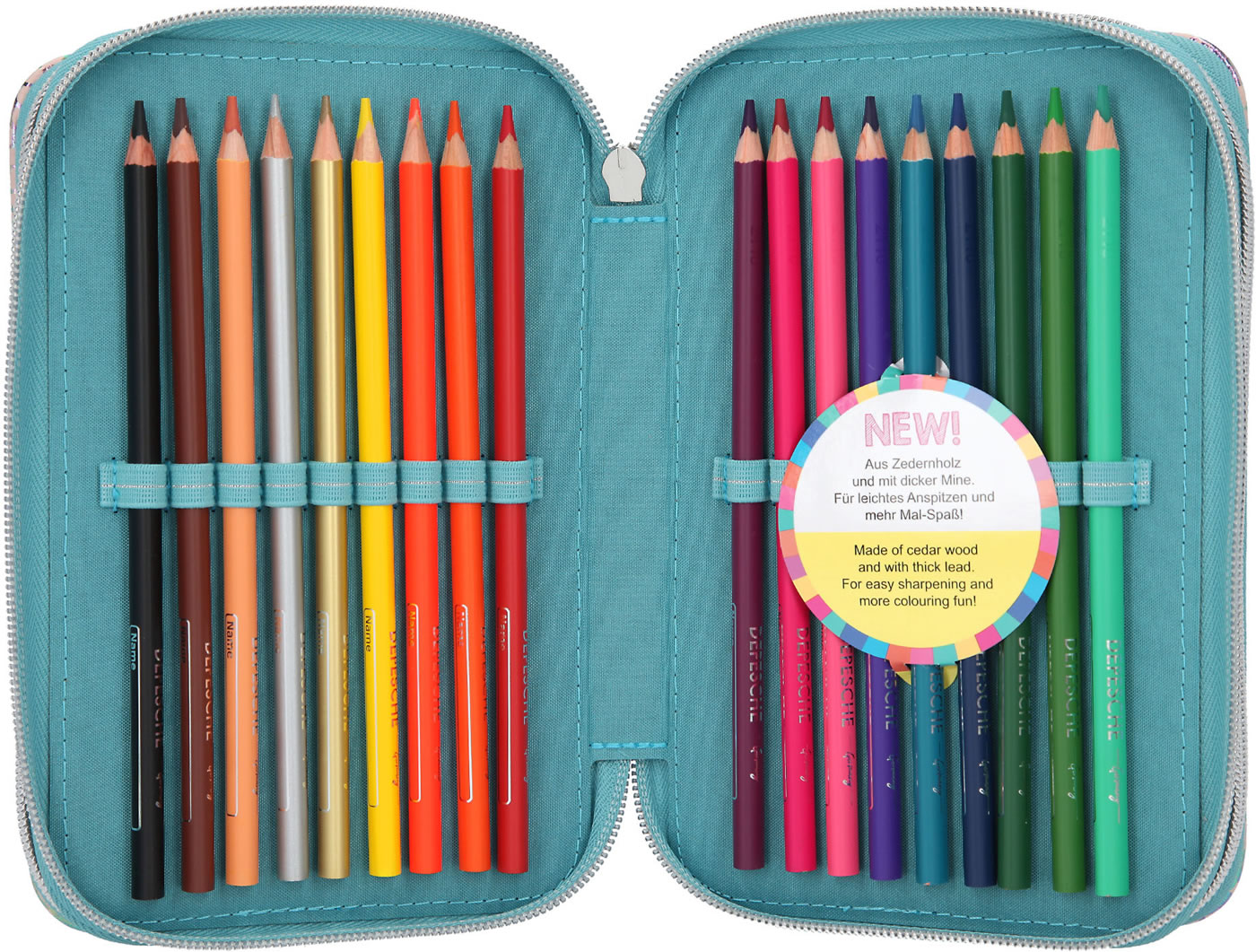 TOPModel trousse avec trois rayon et crayons DRAGON LOVE 11674