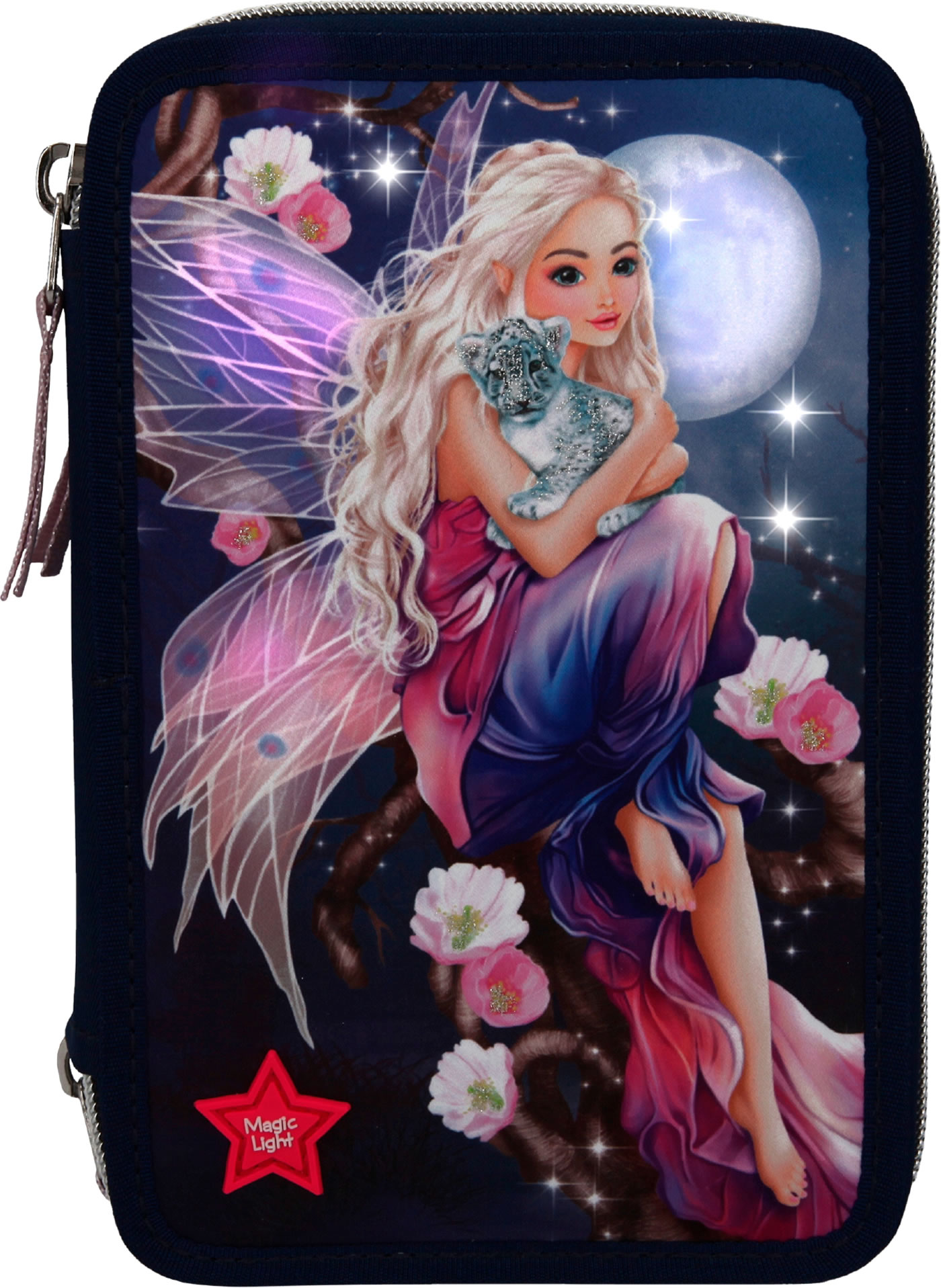 TOPModel Federtasche mit drei Fächern gefüllt mit LED Fantasy Model ...