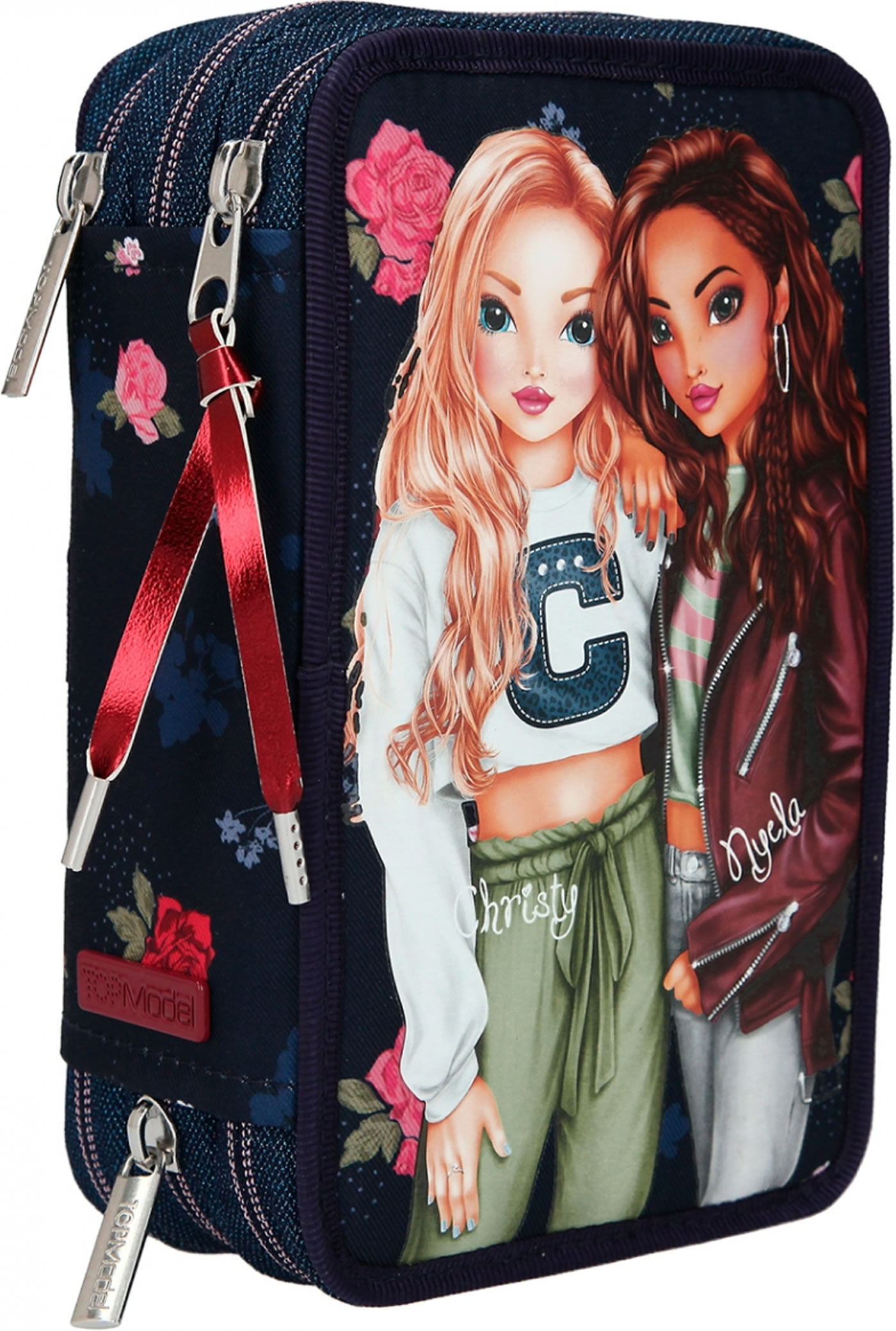 TOPModel trousse avec trois rayon et crayons WINTERY BLOSSOM 11222