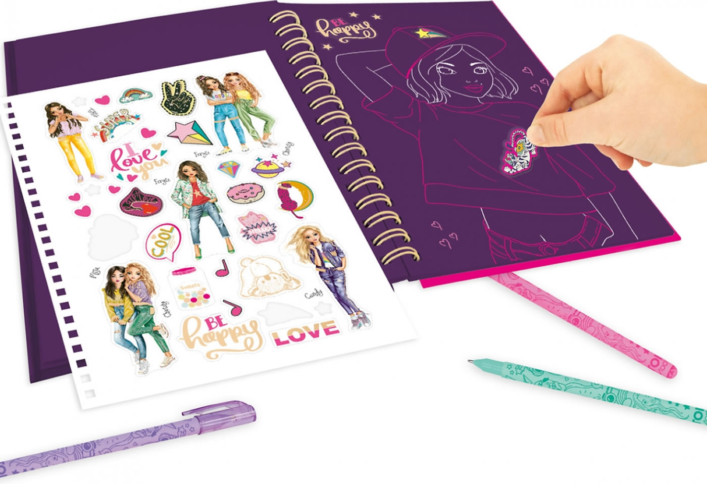 TOPModel Neon Doodle Malbuch mit Stifte-Set June 11484 kaufen | papiton.de