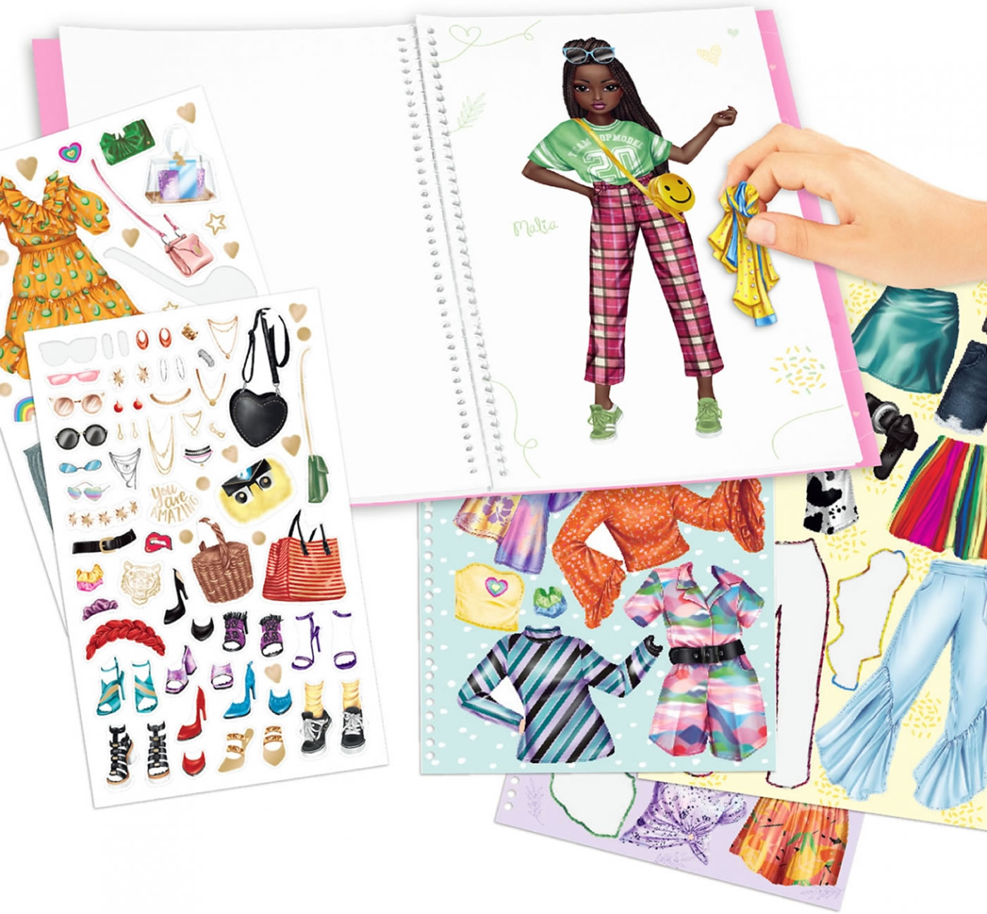 TOPModel Album avec autocollantes Dress me up Hayden et Malia 11623