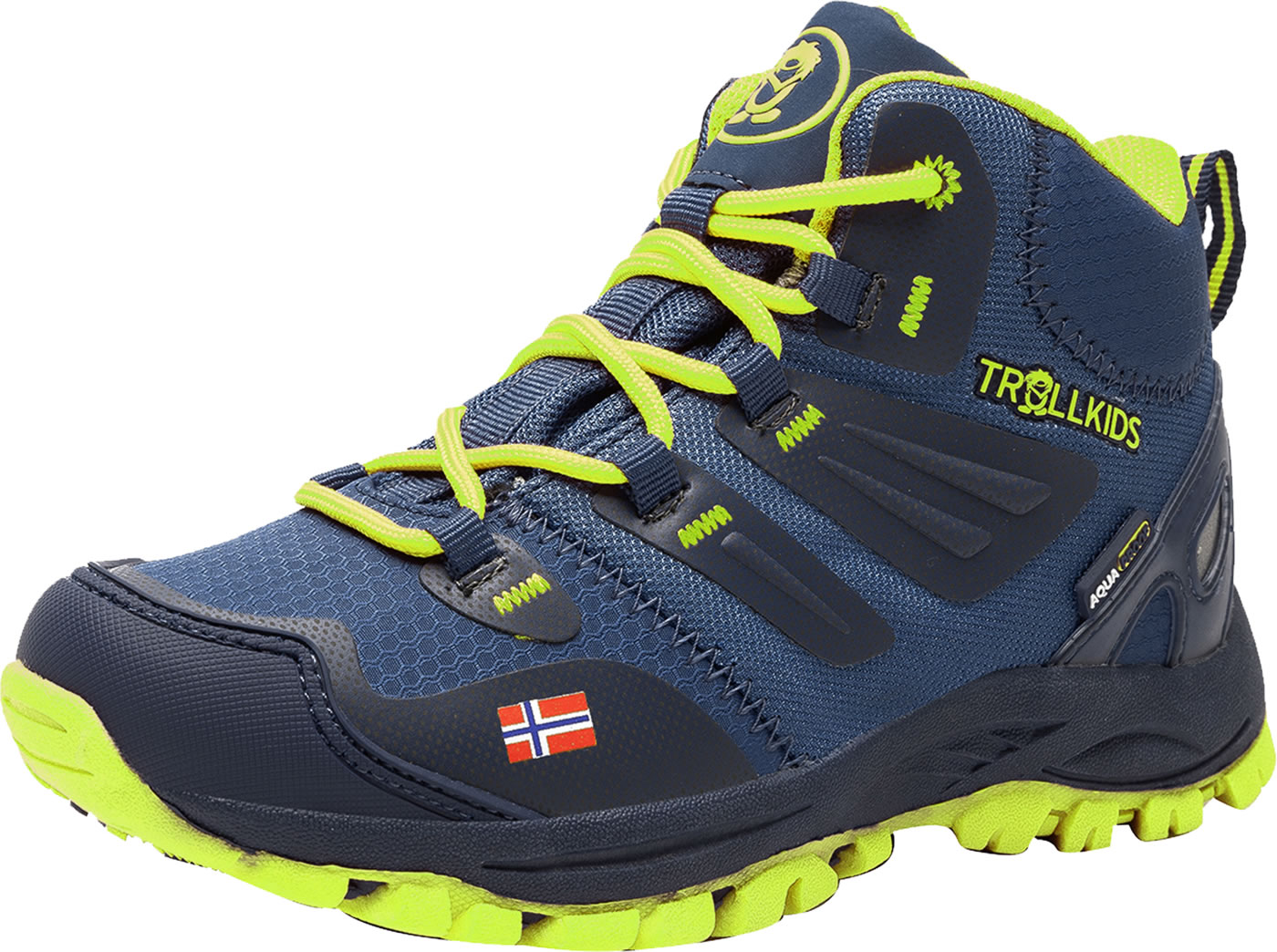 Trollkids Kids Wanderschuhe RONDANE HIKER MID navy/lime kaufen | papiton.de